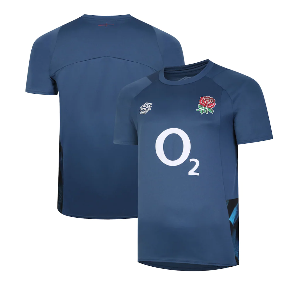 England Rugby Gym Training T-Shirt - Ensign Blue | The Rugby Shop