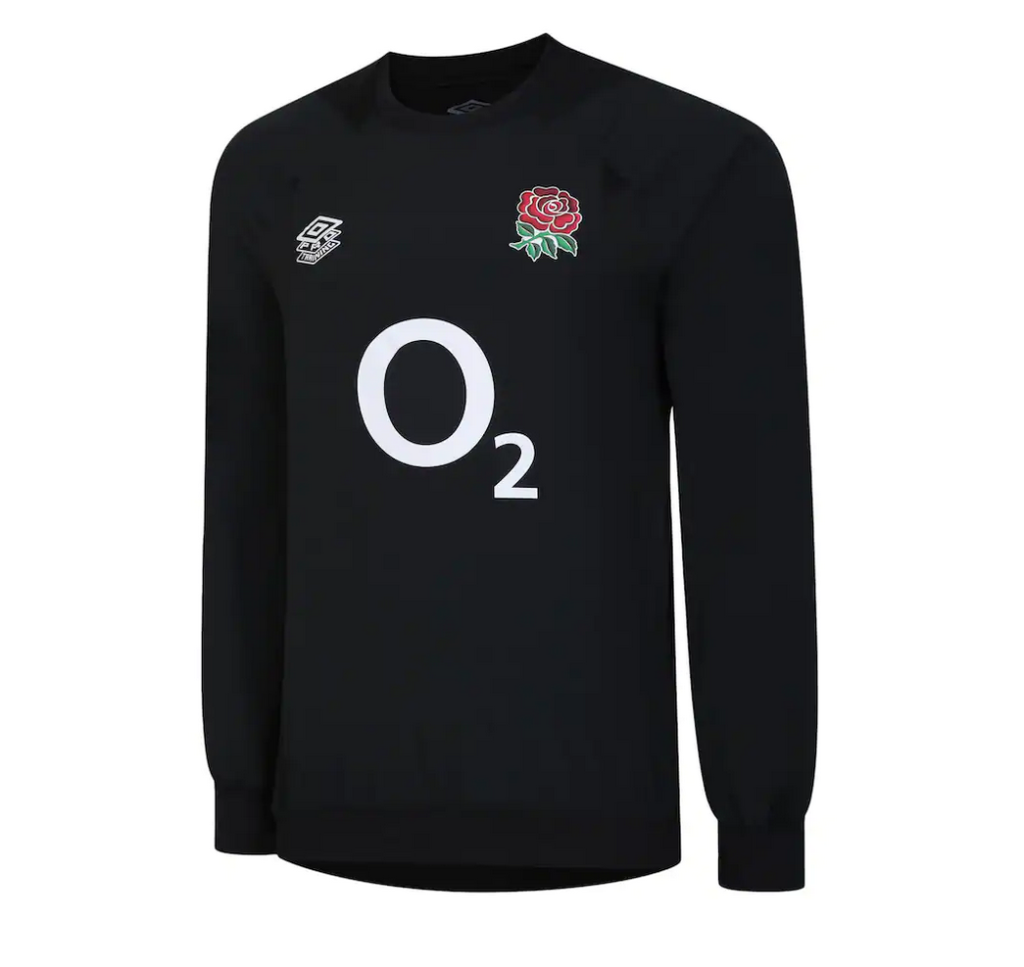 England Rugby Warm Up Drill Top - Black | The Rugby Shop