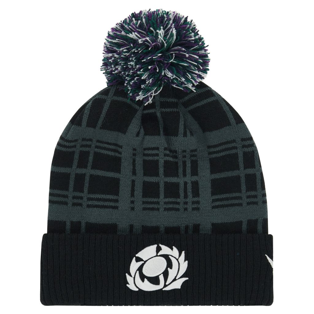 Scotland Rugby Bobble Hat - Black/Ant | The Rugby Shop