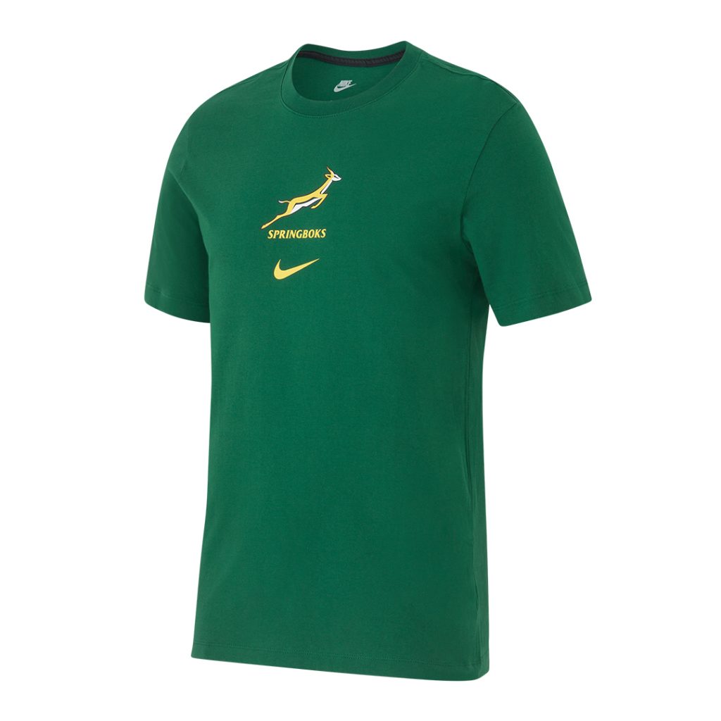 Springboks Mens Nike Cotton T-shirt - Green | The Rugby Shop