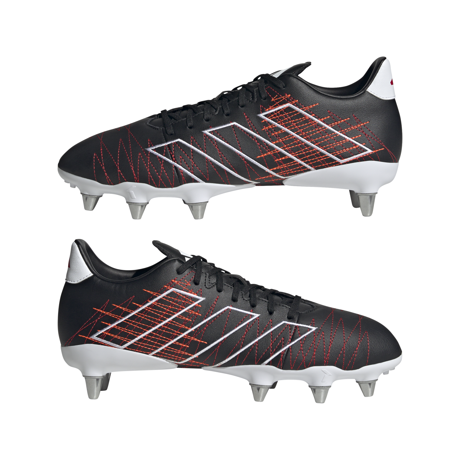 adidas Kakari Elite Rugby boots | Black/Red | The Rugby Shop