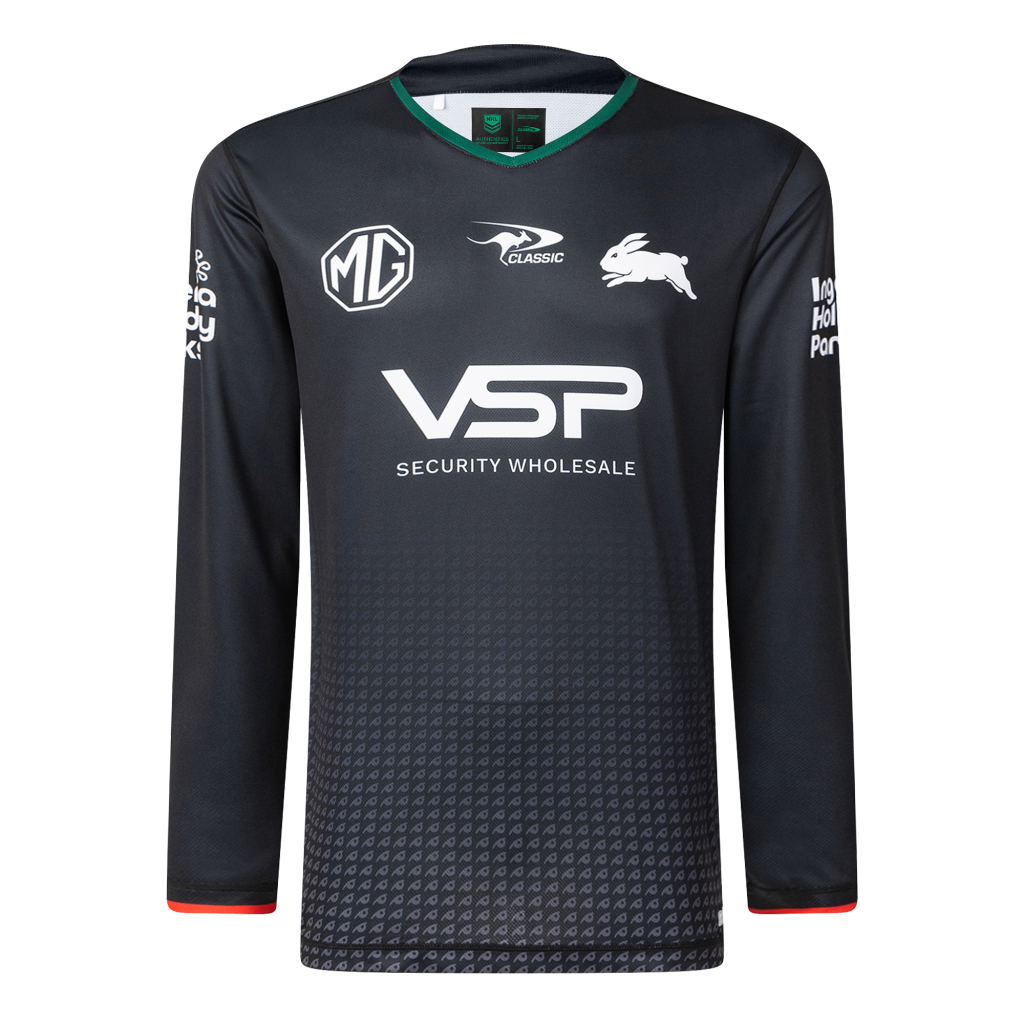 South Sydney Rabbitohs 2025 Long Sleeve Training Tee | The Rugby Shop