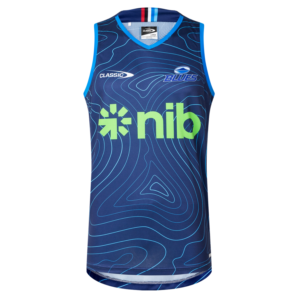 Auckland Blues 2025 Mens Singlet Navy | The Rugby Shop