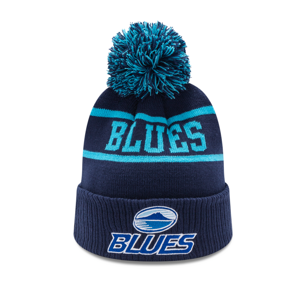 2025 Auckland Blues Bobble Hat | Super Rugby | The Rugby Shop