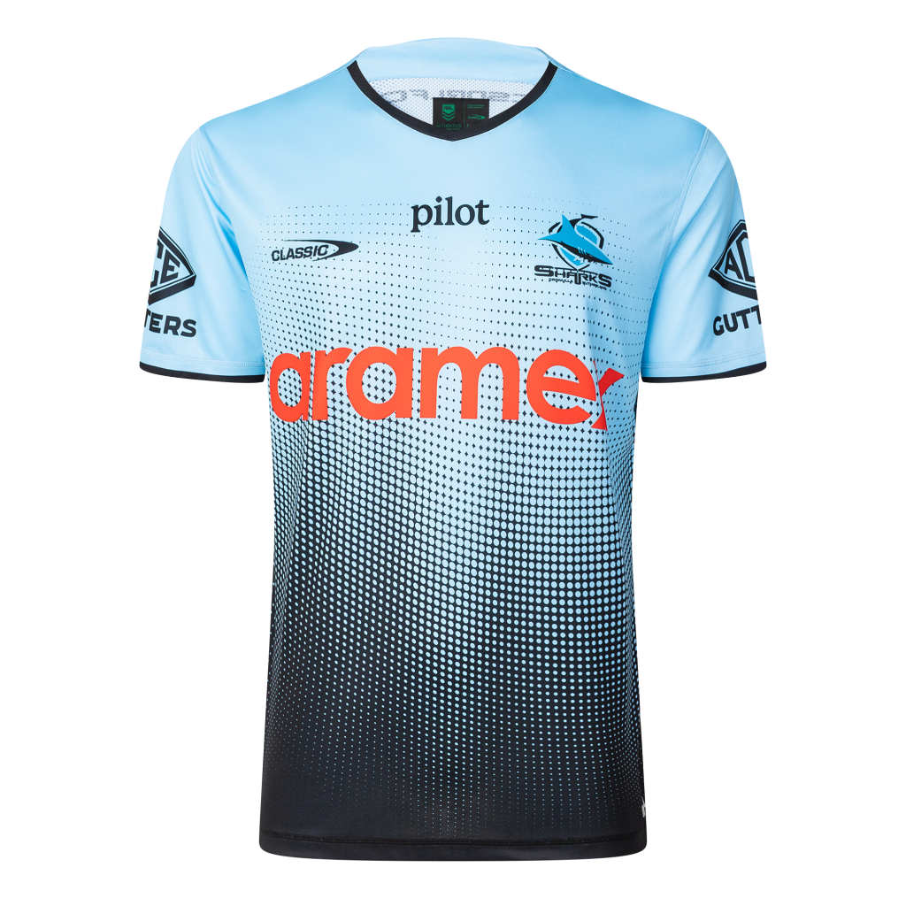 2025 Cronulla Shark Mens Training Tee | The Rugby Shop