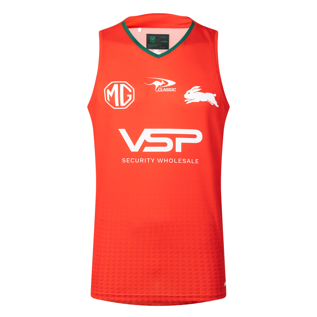 South Sydney Rabbitohs 2025 Men’s Singlet red | The Rugby Shop